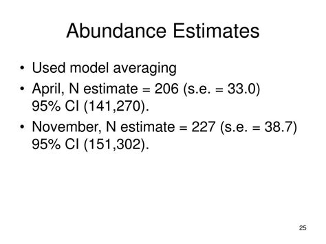 Ppt Mixture Models For Estimating Population Size With Closed Models