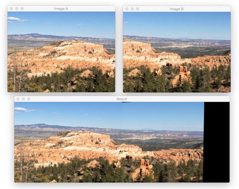 opencv panorama stitching pyimagesearch