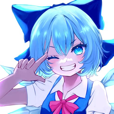 Safebooru 1girl D Blue Bow Blue Eyes Blue Hair Bow Bowtie Cirno