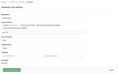 automatically build and push docker images using gitlab ci