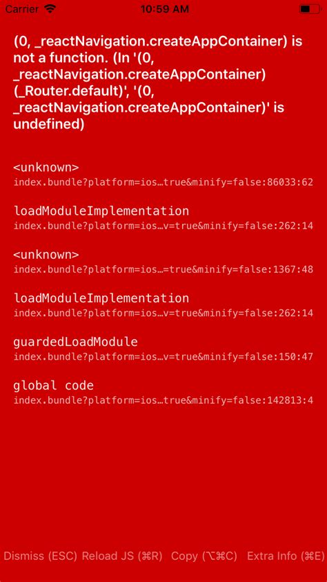 createappcontainer s not a function · issue 5352 · react