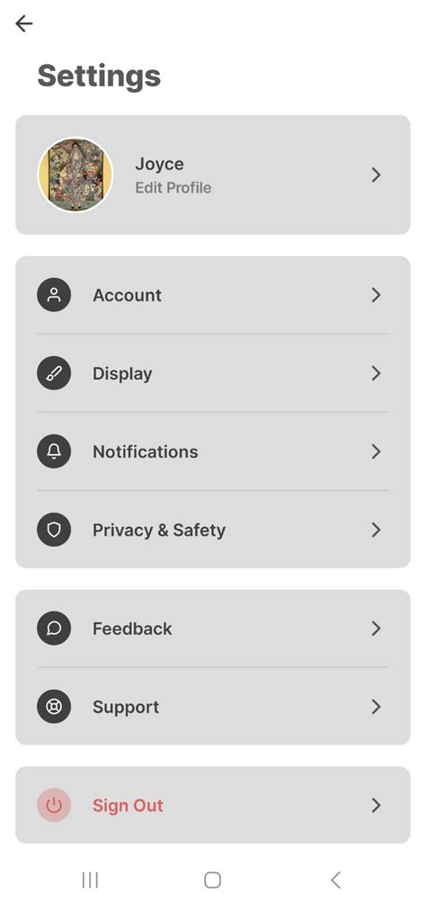 Image result for My Profile Android