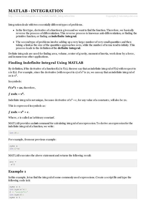 Image result for Integral MATLAB