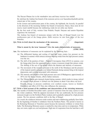 Image result for Class 9 Climate Question. Answer