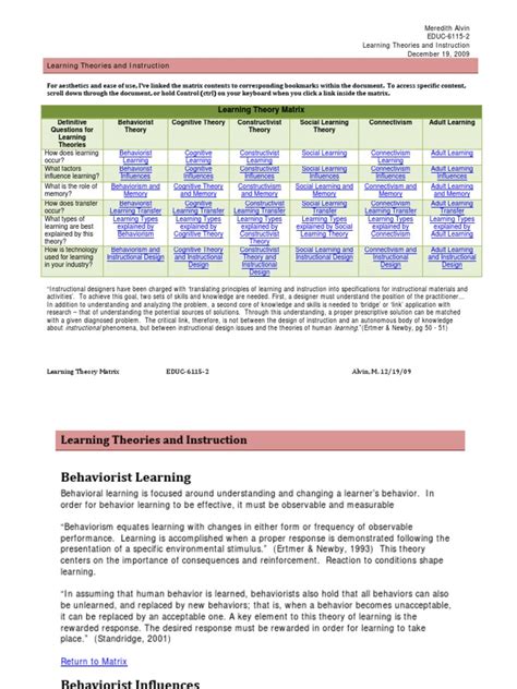 Image result for Theory Matrix Worksheet