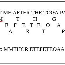 Image result for Rail Fence Cipher Example