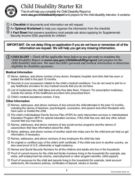 Image result for SSA Disability Kit