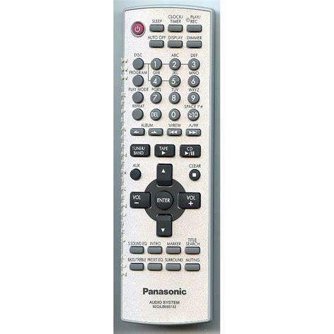 Image result for Panasonic Audio System Remote Control