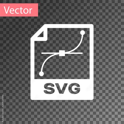 White SVG file document icon. Download svg button icon isolated on ...