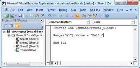 Image result for Window Visual Basic Editor