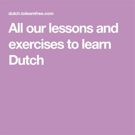 Image result for Dutch Lessons