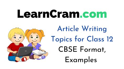 Image result for Article Format Class 12