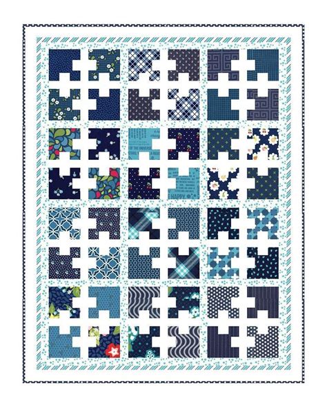 Image result for Jigsaw Quilt Pattern