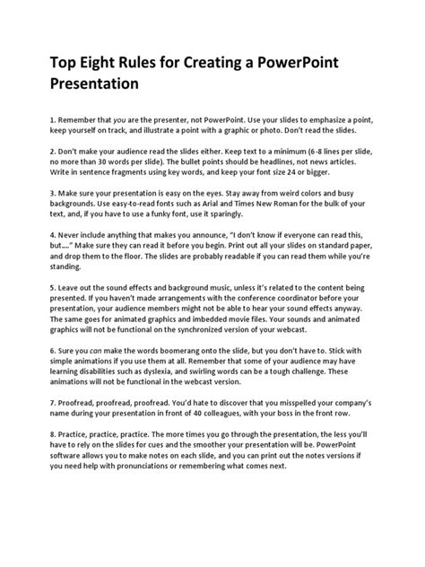 Image result for Basic Rules On PowerPoint Slides