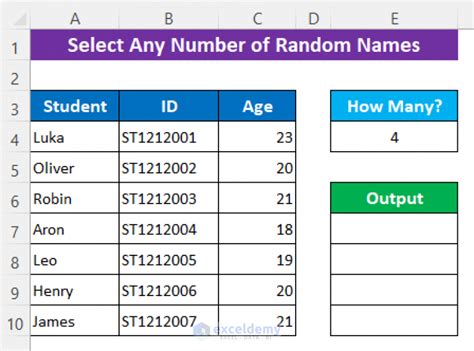 Image result for Random Selection in Excel From List