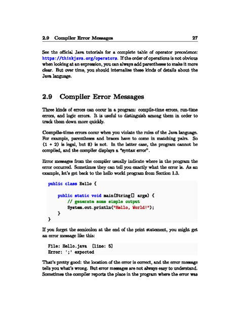 Image result for Java Compiler Error Messages
