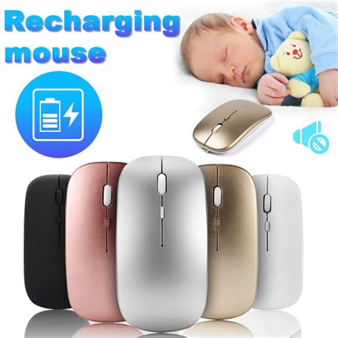 2020 New 7 Color 2.4G Wireless Rechargeable Charging Mouse Ultra-Thin ...