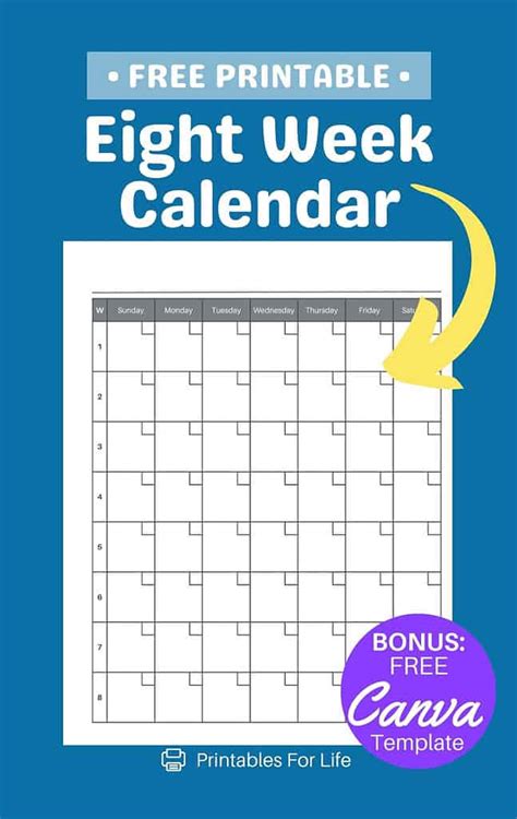 Image result for Week 8 Printable Schedule