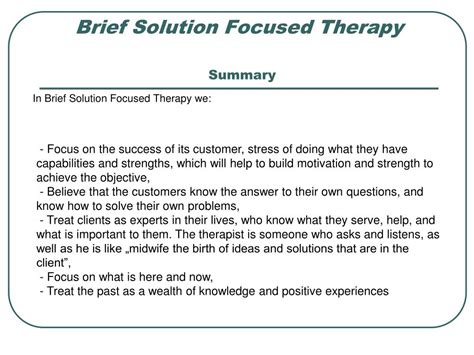 Image result for Solution-Focused Therapy Example