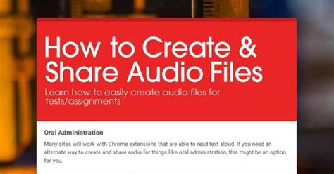 Image result for How to Create an Audio File