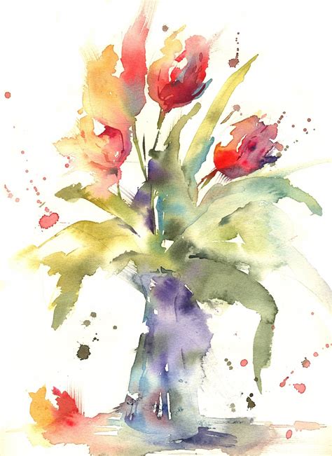 Image result for Watercolour Tutorials Abstract Floral