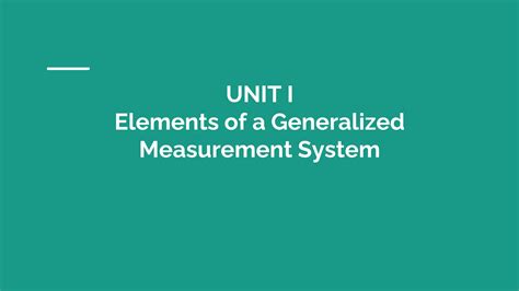 Generalized Measurement System - My Share