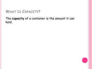 Image result for Capacity Definition