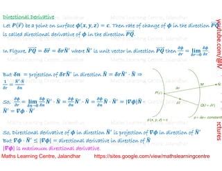 Image result for Vector Calculus Gradient