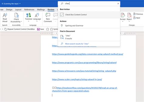 Image result for Check Box Content Control Word