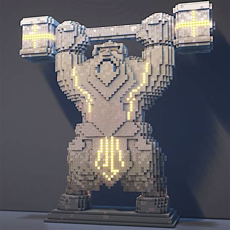 Image result for Minecraft Dwarven Statue Tutorial