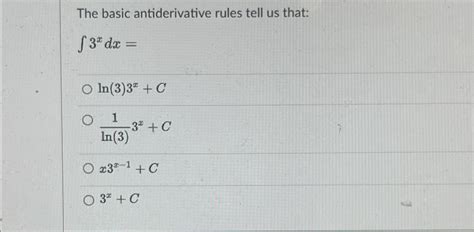 Image result for Basic Antiderivative Rules