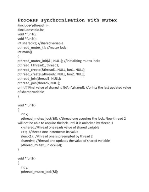 Image result for Pthread Using Mutex