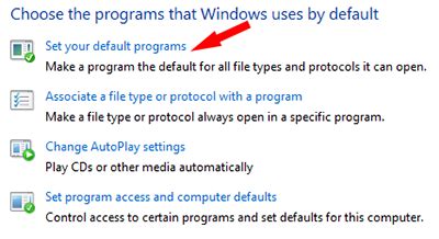 Image result for Change Default Program