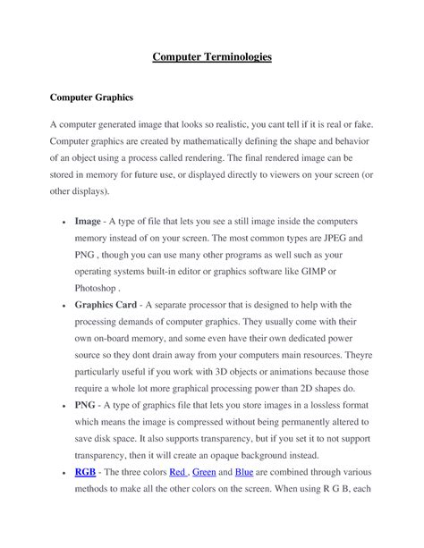 Image result for Basic Terminologies of Computer