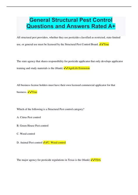 Image result for Structural Pest Control Test