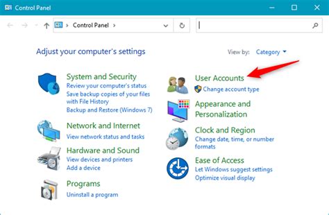 Image result for All Control Panel Items User Accounts