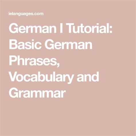 Image result for German Language Basic