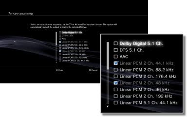 Image result for PS3 Sound Output Options