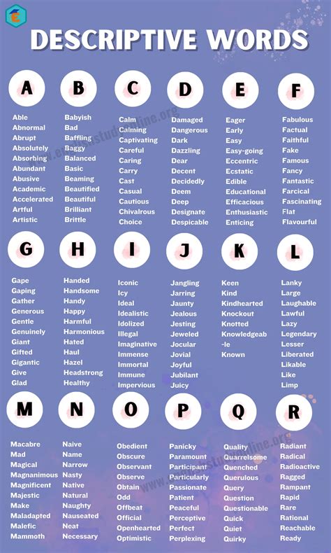 Image result for Great Descriptive Words