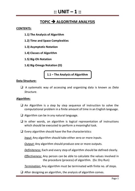 Image result for Analysis of Algorithm Notes