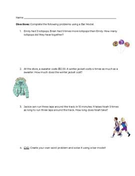 Image result for Bar Model Problem for Word Problems