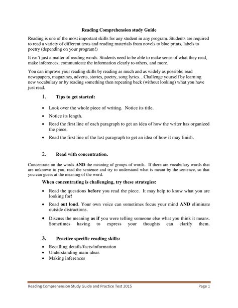 Image result for General Reading Comprehension Guide