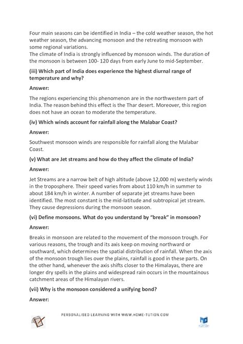 Image result for Class 9 Climate Question. Answer