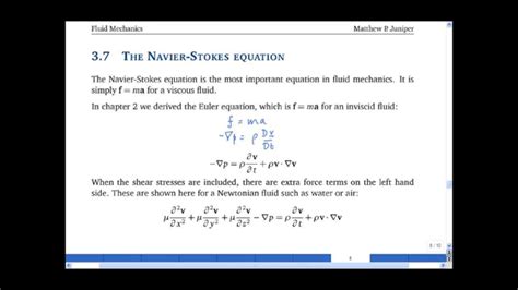 Image result for Navier-Stokes Equation Example