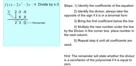 Image result for Polynomial Synthetic Division Examples