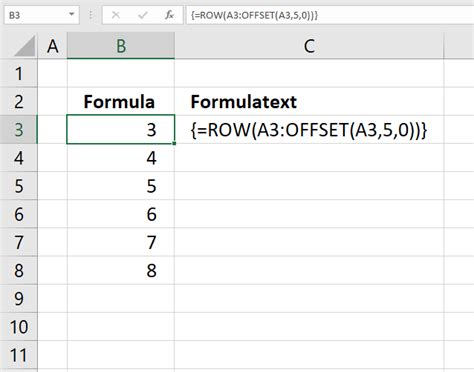 Image result for Excel Offset Reference