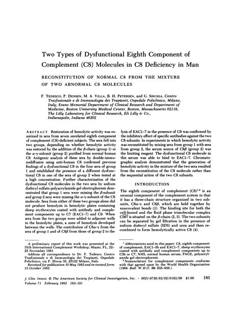 Image result for C8 Complement Deficiency