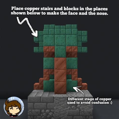 Image result for Minecraft Simple Copper Statue Tutorials
