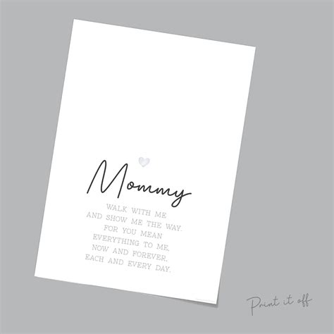 Printable Poems For Mom - All For One