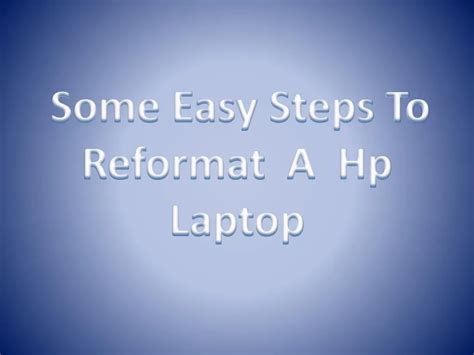 Image result for How to Reformat HP Computer
